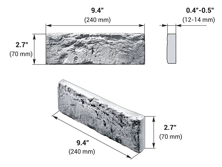 old brick dimensions